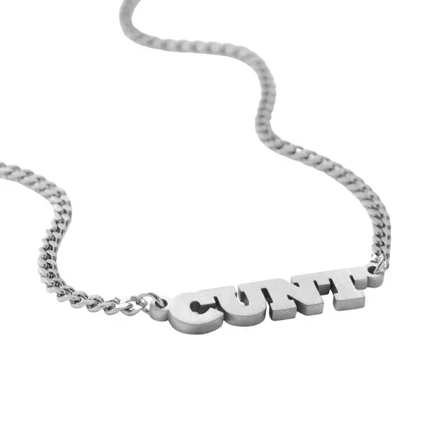 HOOPS + CHAINS LDN C Word Chain - Silver