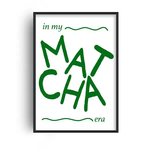 FANCLUB In My Matcha Era Giclée Kitchen Art Print A2 - Green