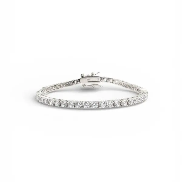 MISS CECILIA Classic Tennis Bracelet - Silver
