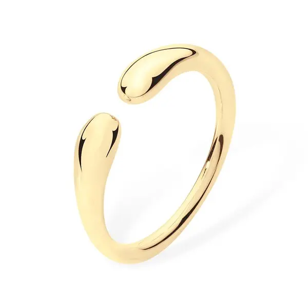 LUCY QUARTERMAINE Double Drop Ring In Vermeil - Gold