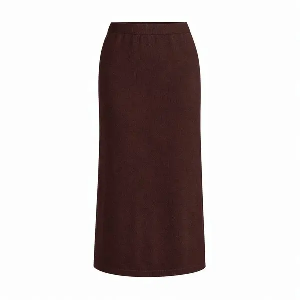 FIORA MUSE A-line Cashmere Skirt - Brown