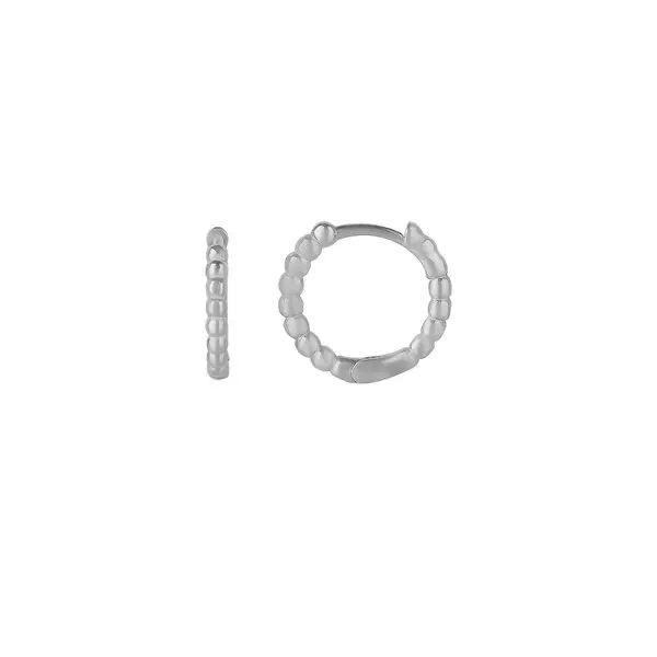 SPERO LONDON Bead Hoop Sterling Earring - Silver