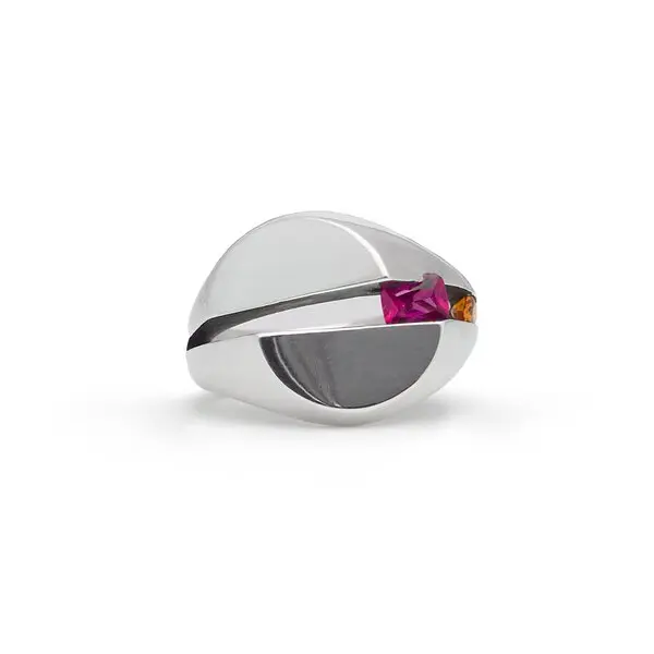 FRANCIS GREEN Red / Silver The Cracked Ring - Red/silver