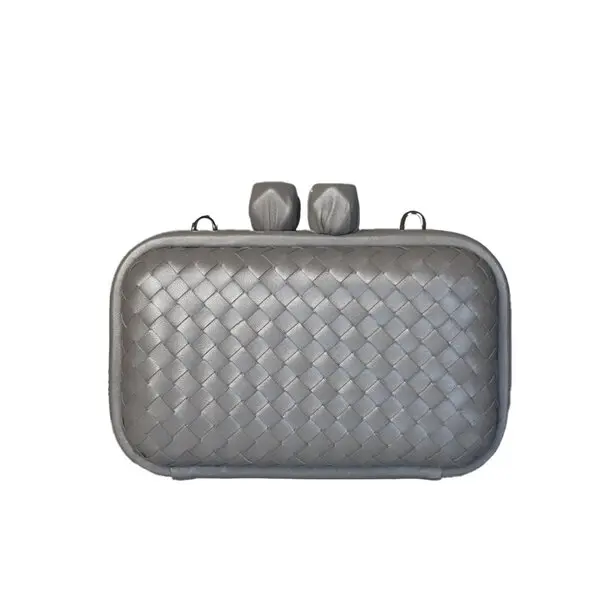 F3ROG BY RANA Woven Crossbody Kukki Clutch - Silver
