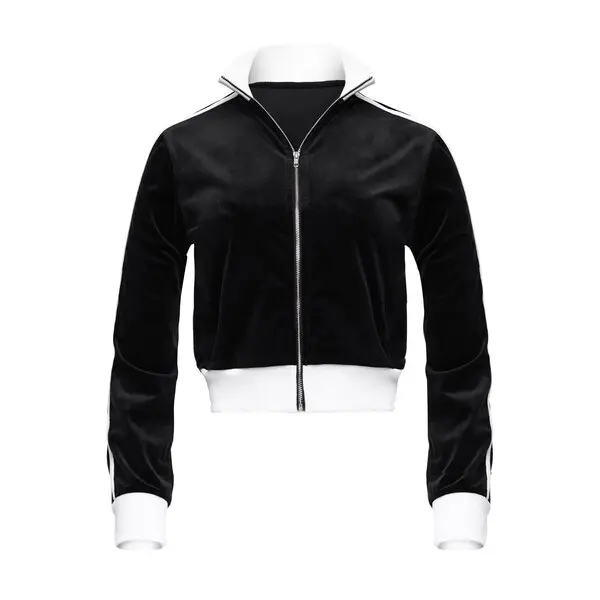 GOLDIE BYRD Velour Track Jacket - Black