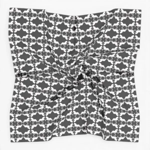FORZA CAVALLO Mirror Horse Square Scarf - Black