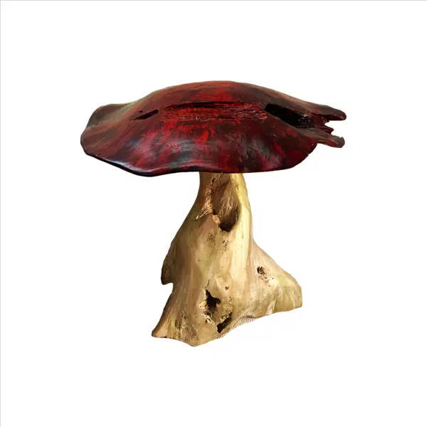 BELL HUTLEY Hand Painted Wooden Toadstool - Red