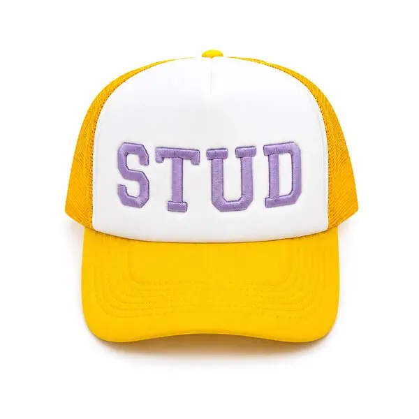 JULIA CLANCEY Stud Lilac Trucker Cap - Yellow