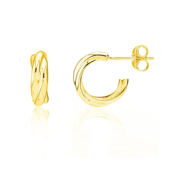 AUREE JEWELLERY Knightsbridge Mini Yellow Vermeil Triple Hoop Earrings - Gold