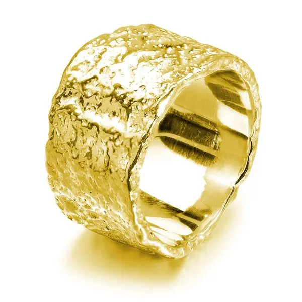LUCY QUARTERMAINE Wide Hula Ring In Vermeil - Gold