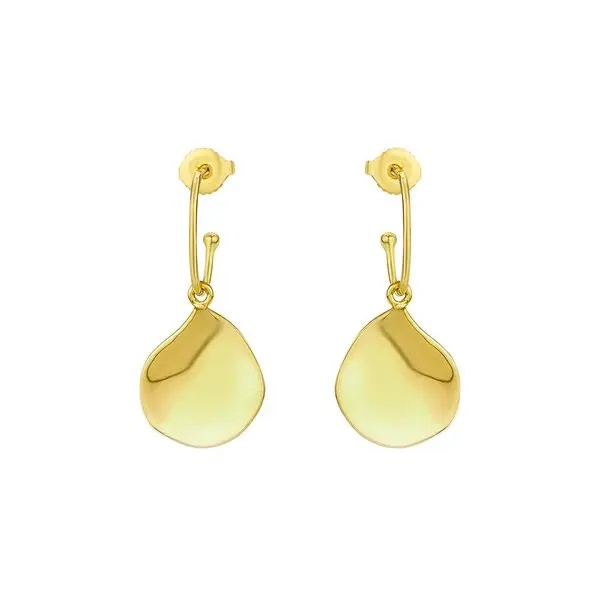 MOUNIR LONDON Teardrop Oval Hoop Earrings - Gold