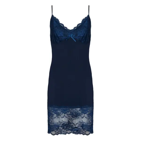 OH!ZUZA NIGHT&DAY Classic Lace Chemise Nightdress - Blue