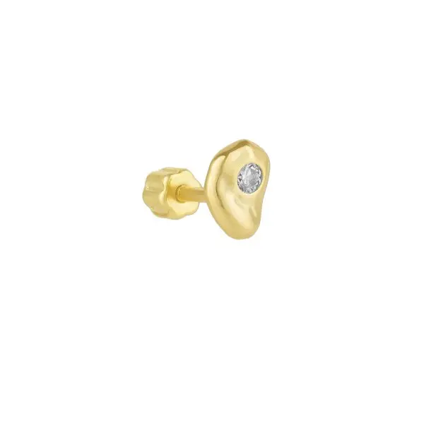 SPERO LONDON Sterling Silver Melting Piercing With Gemstone - Gold