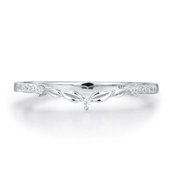 AZURA JEWELRY NEW YORK Glowing Orchid Band White Gold Vermeil - Silver