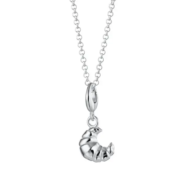 LILY CHARMED Sterling Croissant Charm Necklace - Silver