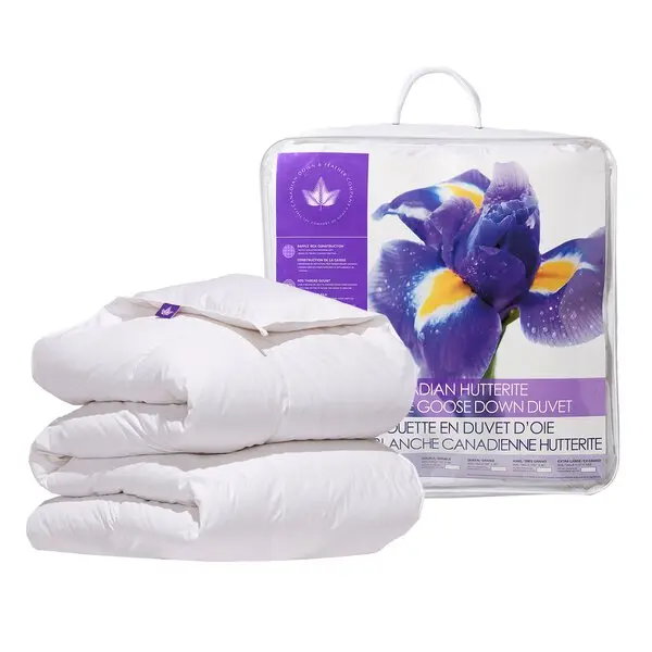 CANADIAN DOWN & FEATHER COMPANY Hutterite Goose Down Duvet, Regular Weight Twin / Single - White