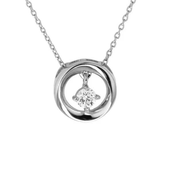 HINCH & LIU Certified Lab Grown Diamond Solitaire Pendant Necklace In Gold - Silver