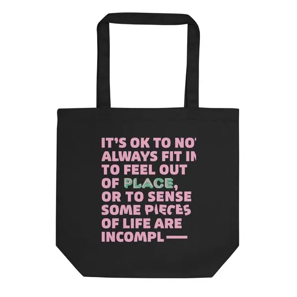 ANCHOR & CREW Five It's Ok Editions Recycled Cotton Tote Bag - Black