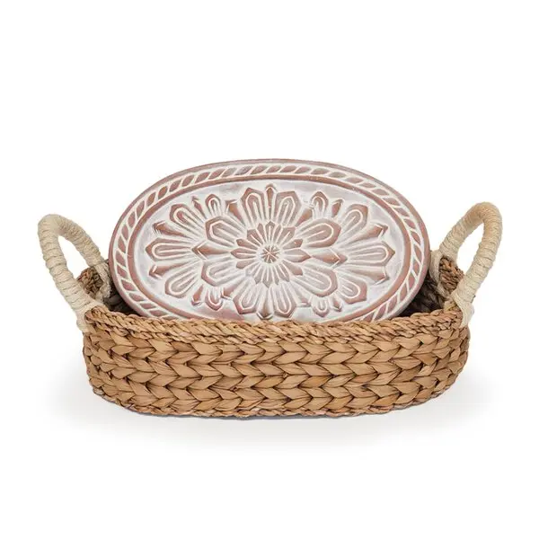 KORISSA Bread Warmer & Basket Flower - Brown