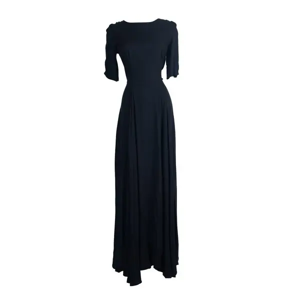 JENNAFER GRACE Reversible Fitted Maxi Dress - Black