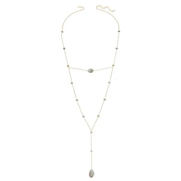 HEATHER HAWKINS Edge Of Desire Necklace Labradorite Gold-filled - Blue