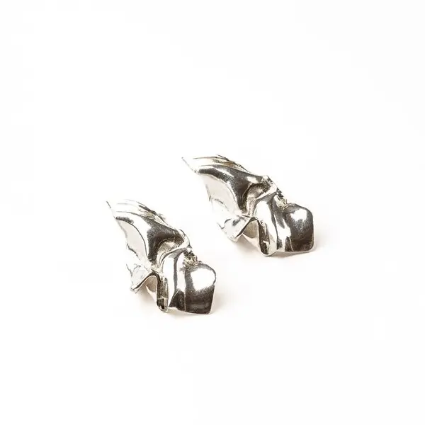 SARAHBIJOUX Small Draped Earrings - Silver