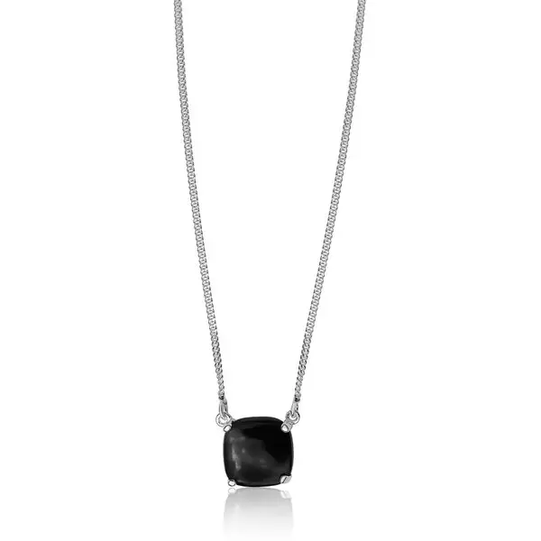 FV JEWELLERY La Stele Onyx Dome Necklace - Black