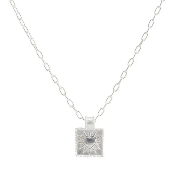 RIZE Heart Burst Necklace Sterling - Silver