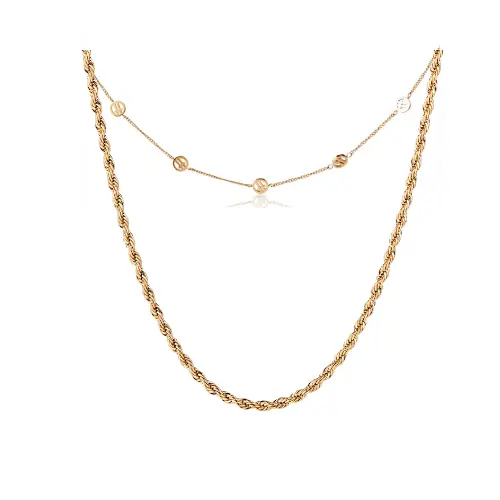 EVER JEWELLERY Perform Necklace & Game Day Necklace Bundle Set - Gold