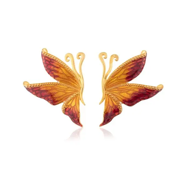 MILOU JEWELRY Butterfly Earrings - Orange