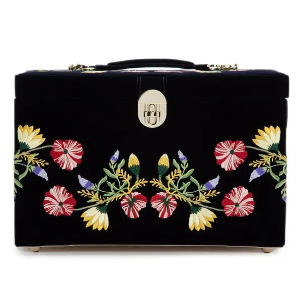 Wolf Zoe Large Jewellery Box Indigo - Blue