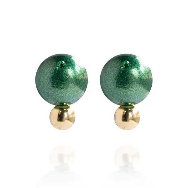 SAULE LABEL Lumi Earrings In Temple Jade - Green