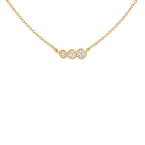 LILY FLO JEWELLERY Tripple Diamond Necklace - Gold