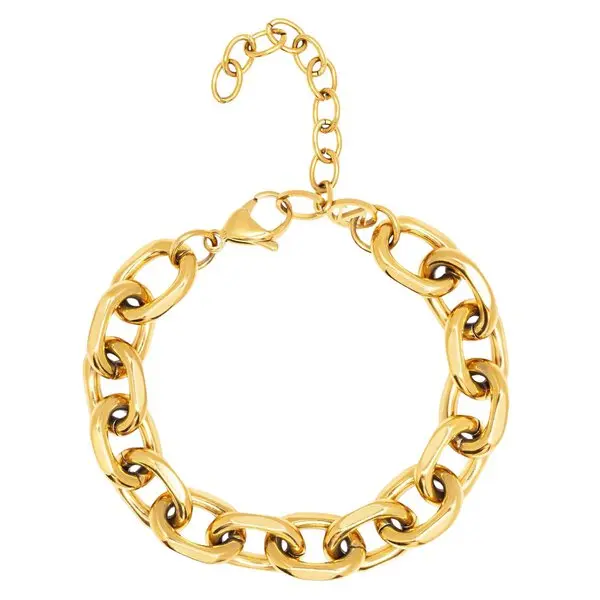 NIALAYA JEWELRY Round Cable Chain Bracelet - Gold