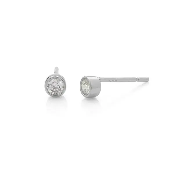 NELLOU JEWELLERY Dot Stud Earrings Sterling - Silver