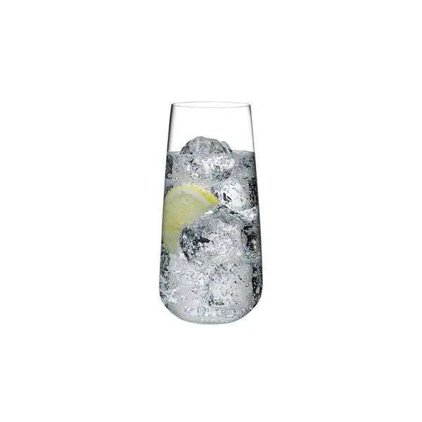 Turgla Home Neutrals Mirage Crystal High Ball Glasses, Set Of Four - Brown