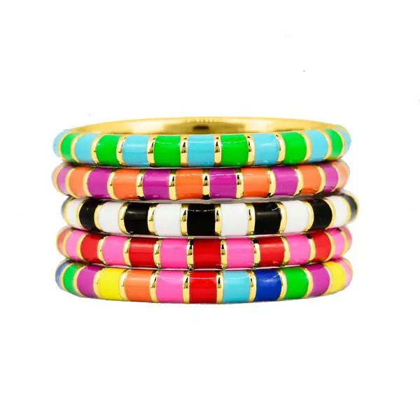 PINNOLE Gold Curious Ring Stack - Yellow