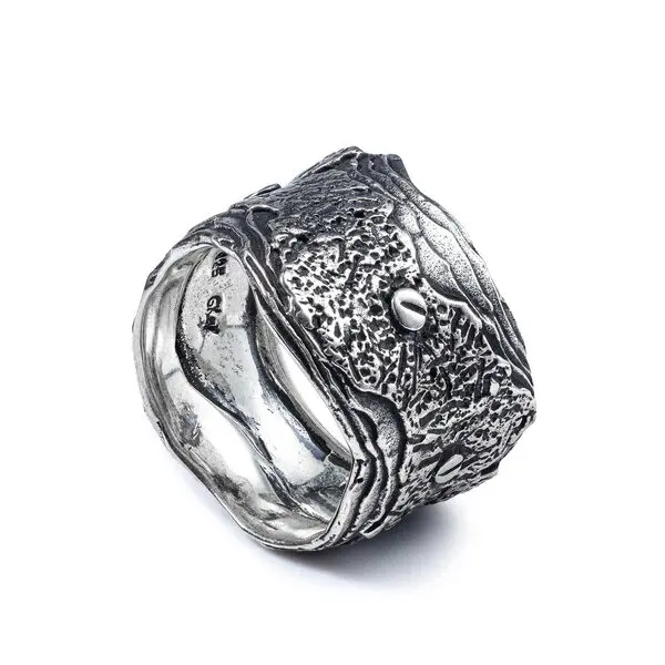 GERMAN KABIRSKI Esker Handmade Ring With A Sculptural Effect - Silver