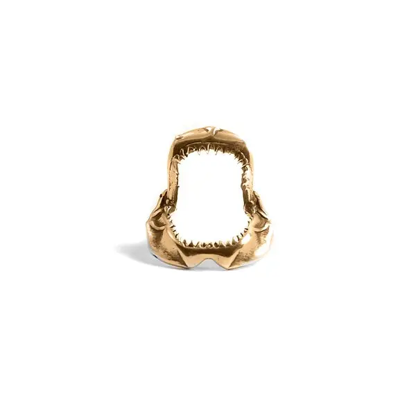 LEE RENEE Shark Jawbone Tie Pin - Gold