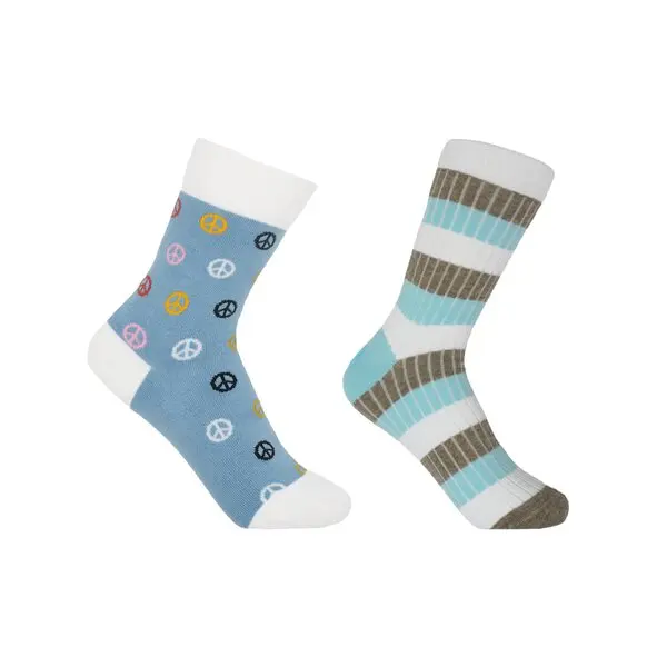 PEPER HAROW - MADE IN ENGLAND Peace & Chord Turquoise Socks Bundle - Blue