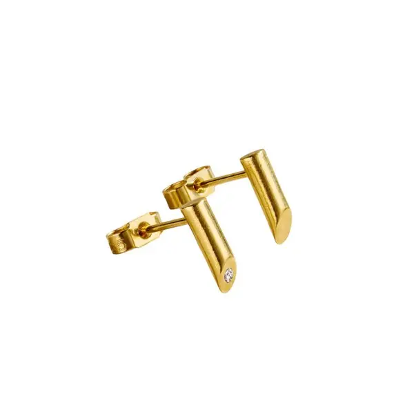 POSH TOTTY DESIGNS Diamond Flow Stud Earrings - Gold