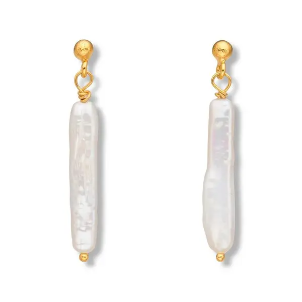 EVA REMENYI Ariel Freshwater Pearl Earrings - Gold