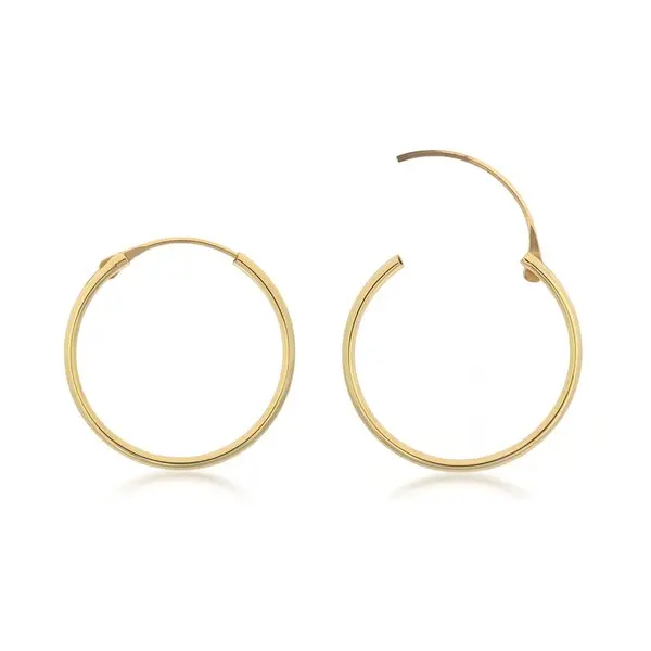 SPERO LONDON 9ct Solid 16mm Hoop Earrings