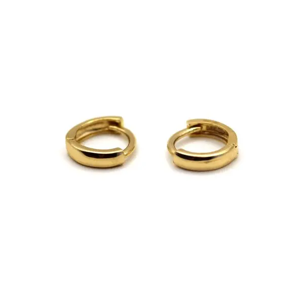 VICSTONENYC FINE JEWELRY Yellow Solid Small Hoop Earrings - Gold