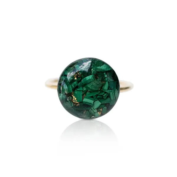 KATE KOEL Statet Emerald Gold Ring - Green