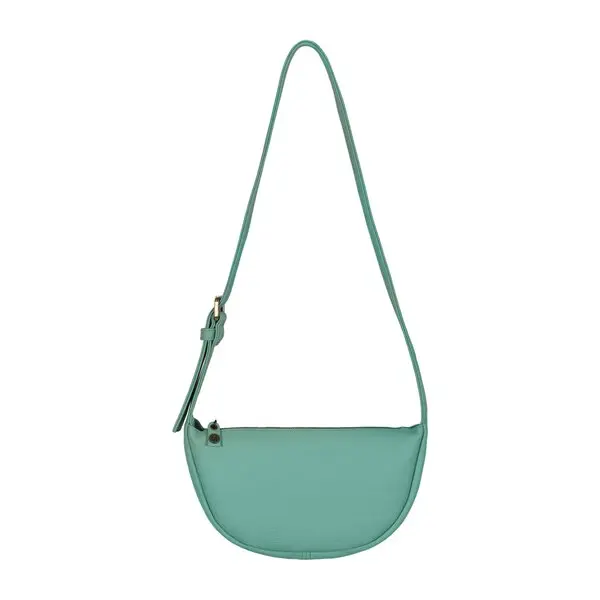OWEN BARRY Leather Shoulder Bag Aqua Dominic - Blue