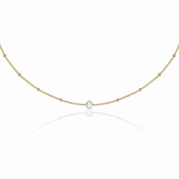 LILY & ROO Satellite Single Pearl Choker - Gold