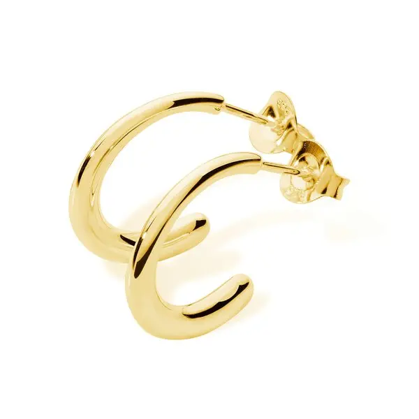 LUCY QUARTERMAINE Mini Drop Hoops In Vermeil - Gold