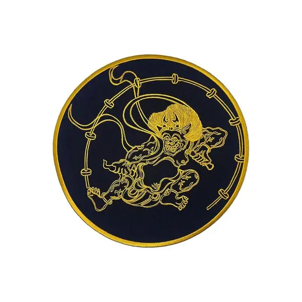 TOKKOU Raijin God Of Thunder Iron-on Patch - Black