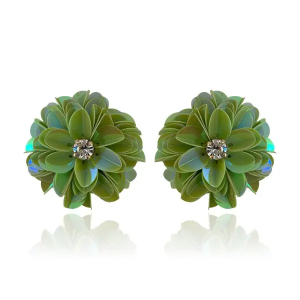 PINAR OZEVLAT Blossom Studs Pistachio - Green